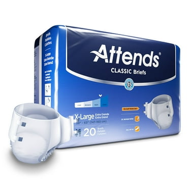 Attends DermaDry Advanced Incontinent Brief DDC40 X-Large Pack of 20 ...