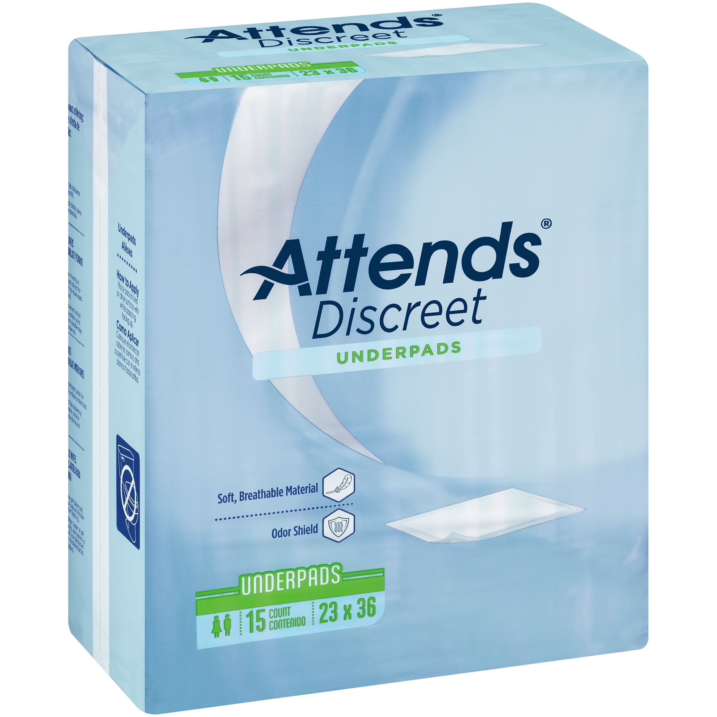 Attends Discreet Disposable Underpads, 23 X 36 Inch - 15 Count ...