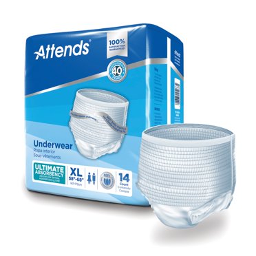 Attends DermaDry Advanced Incontinent Brief DDC40 X-Large Pack of 20 ...