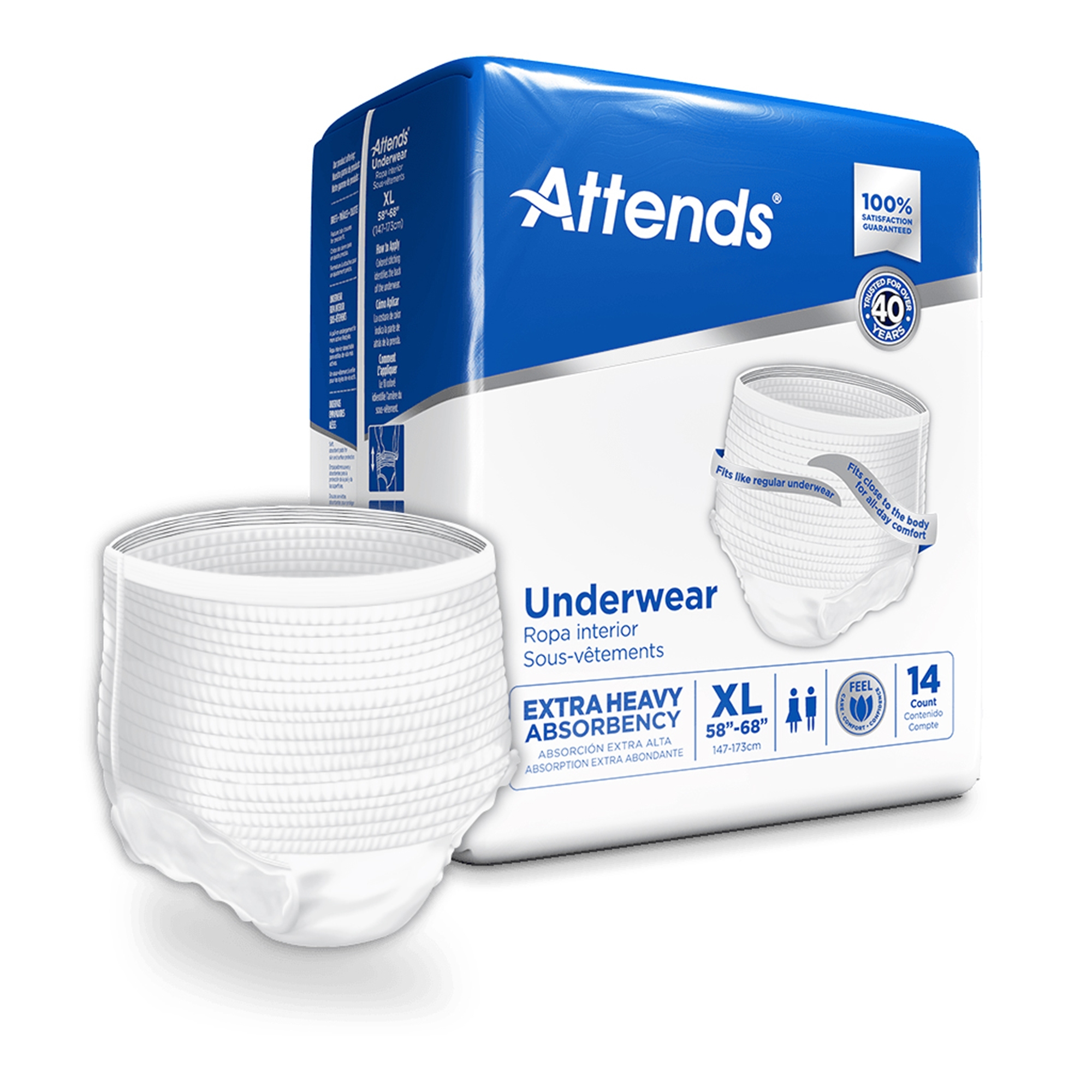 Attends DermaDry Advanced Incontinent Brief DDC40 X-Large Pack of 20 ...