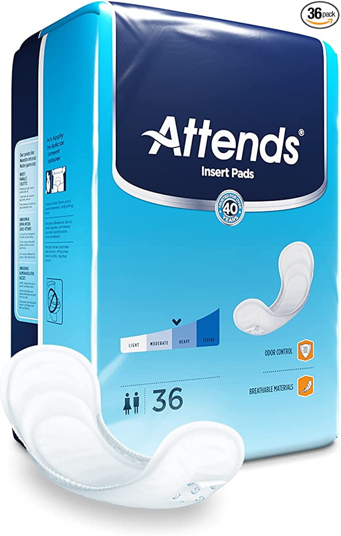 Attends IP0400A Moderate Absorbency Insert Pads (Bag of 36) - Walmart.com