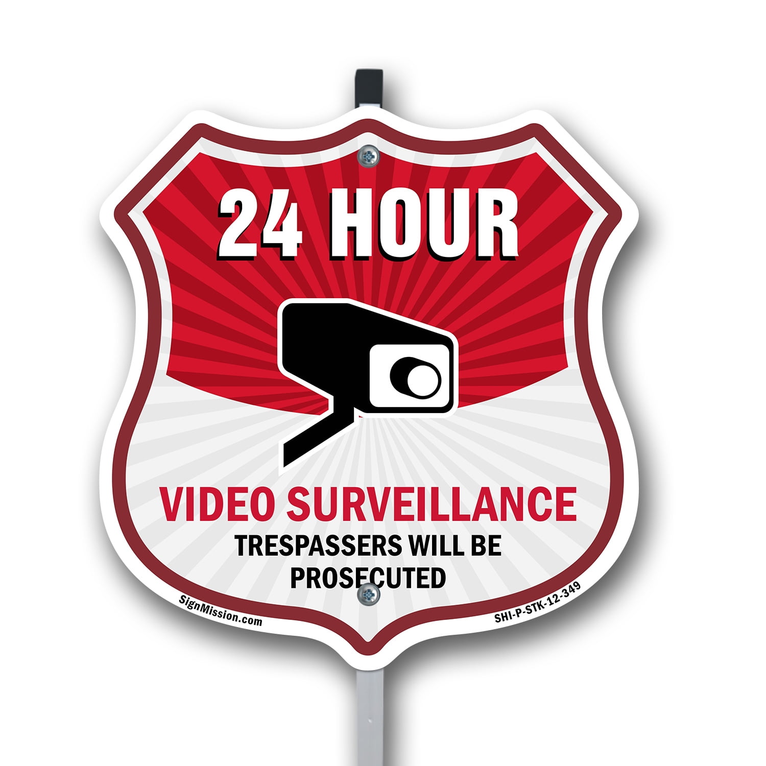 Attention This Area Under 24 Hour Live Recorded Video Surveillance 12 ...