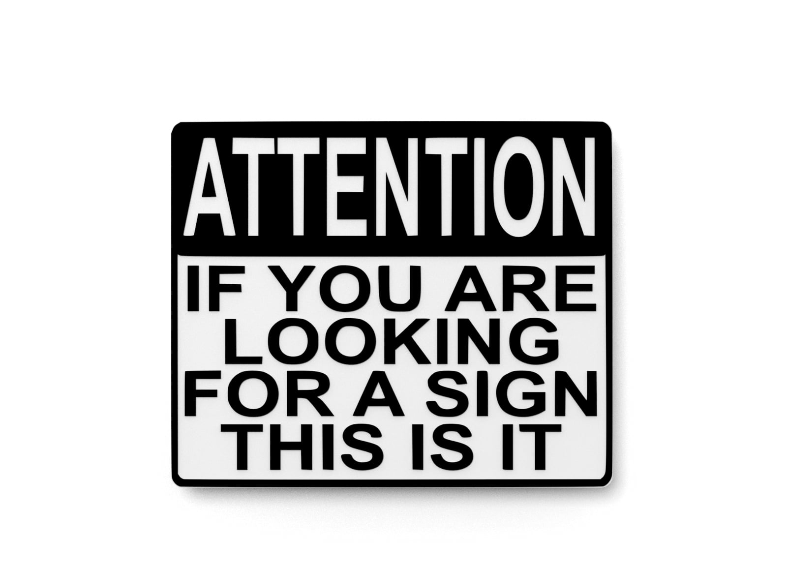Attention | Funny 3D Sign for Home, Office, or Classroom Decor ...