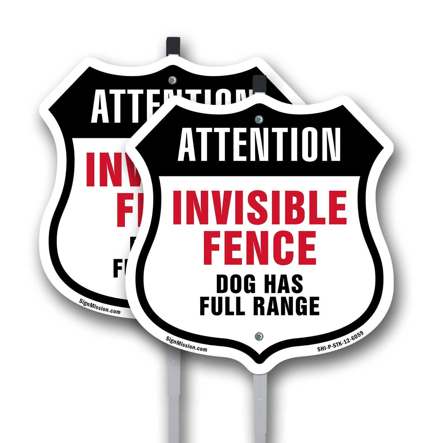 Attention Invisible Fence Dog Has Full Range (2 Pack) 12 inch X 12 inch ...
