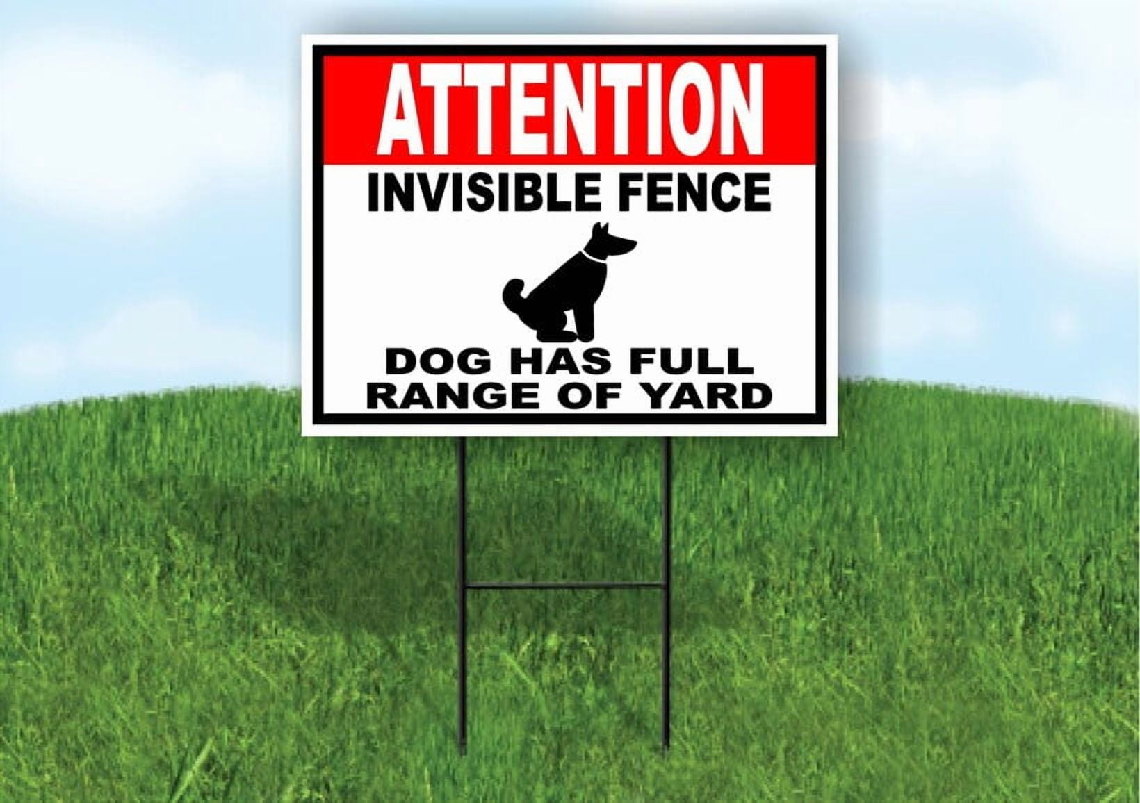 Attention Invisible Fence Dog HAS Full Range of Yard red Black Yard ...
