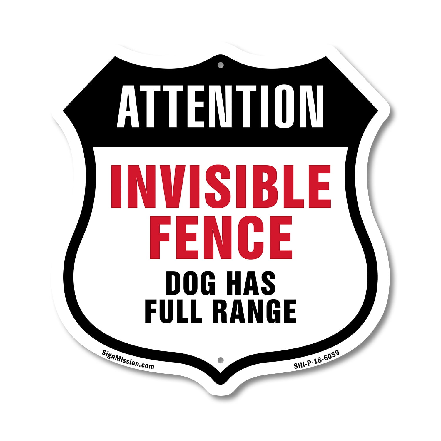 Attention Invisible Fence Dog Has Full Range 12 inch X 12 inch Shield ...