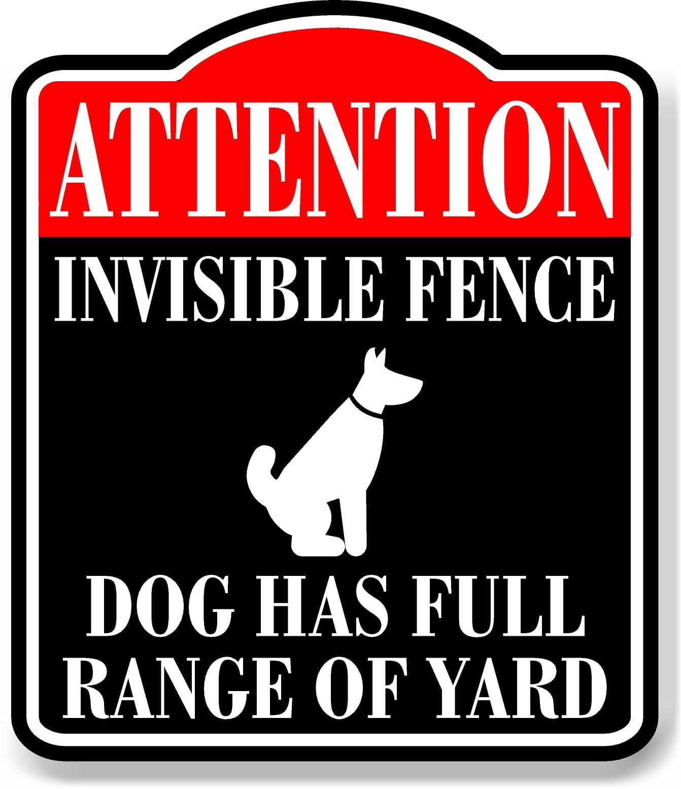 Attention Invisible Fence Dog Has Full Range Red BLACK Aluminum ...