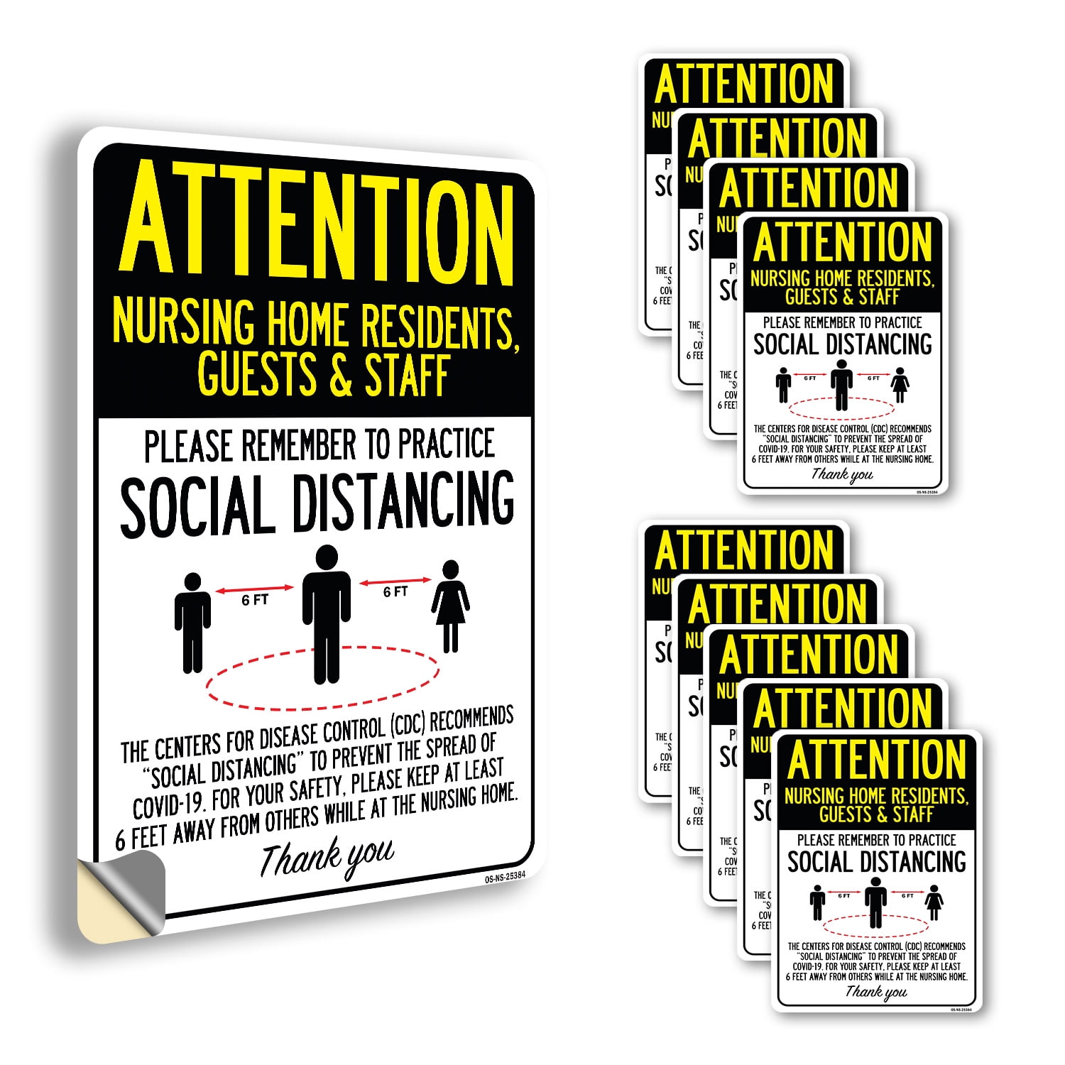 Attention Nursing Home Residents Guests & Staff Practice Social ...