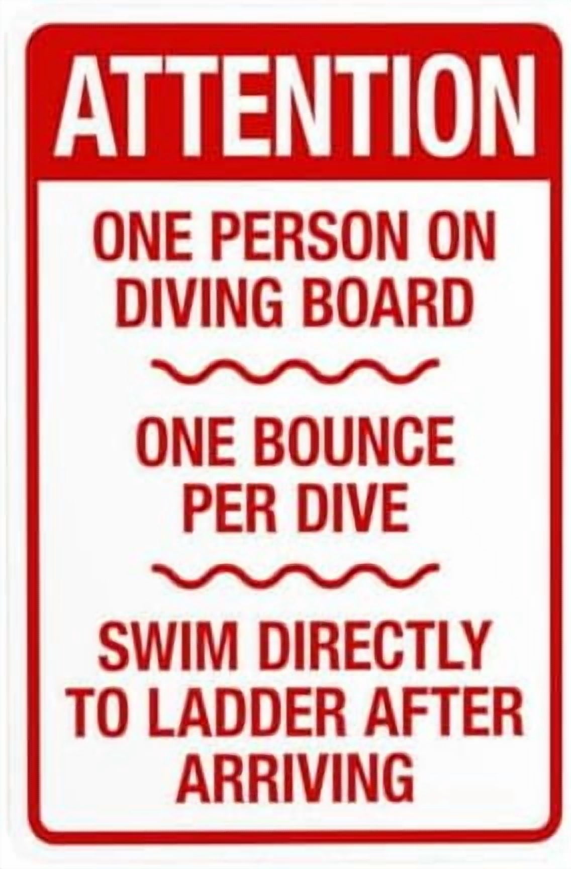 Attention One Person On Diving Board One Bounce Per Dive Swim Directly ...