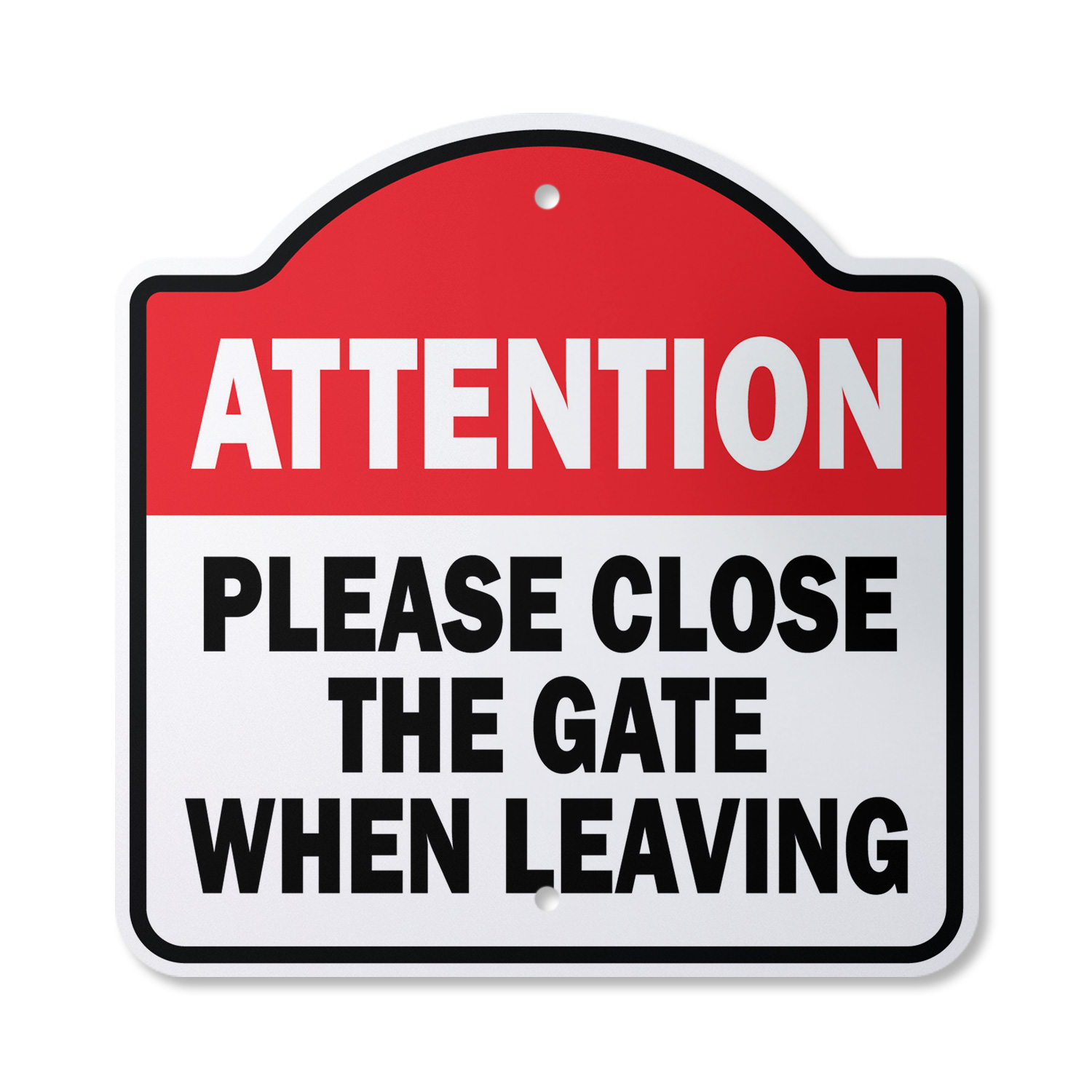 Attention Please Close The Gate 10” x 10” Sign | Indoor/Outdoor Plastic ...