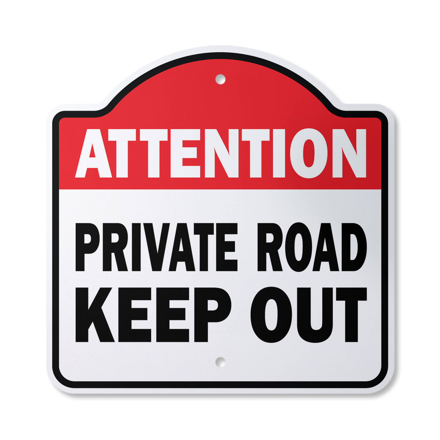 Attention Private Road Keep Out 14" X 14" Sign | Indoor/Outdoor Plastic ...