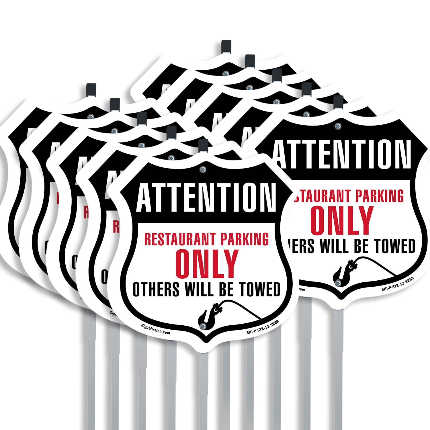 Attention Restaurant Parking Only Others Will Be Towed (10 Pack) 12 ...