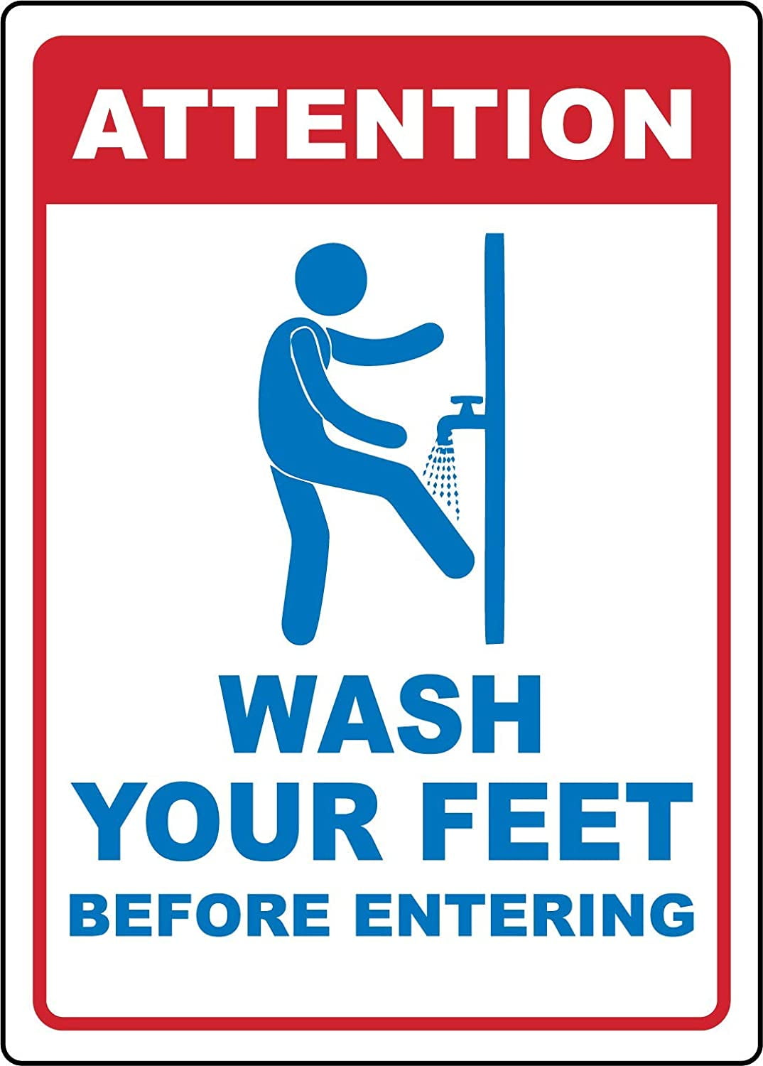 Attention Wash Your Feet Before Entering Rustic Retro Fashion Chic ...