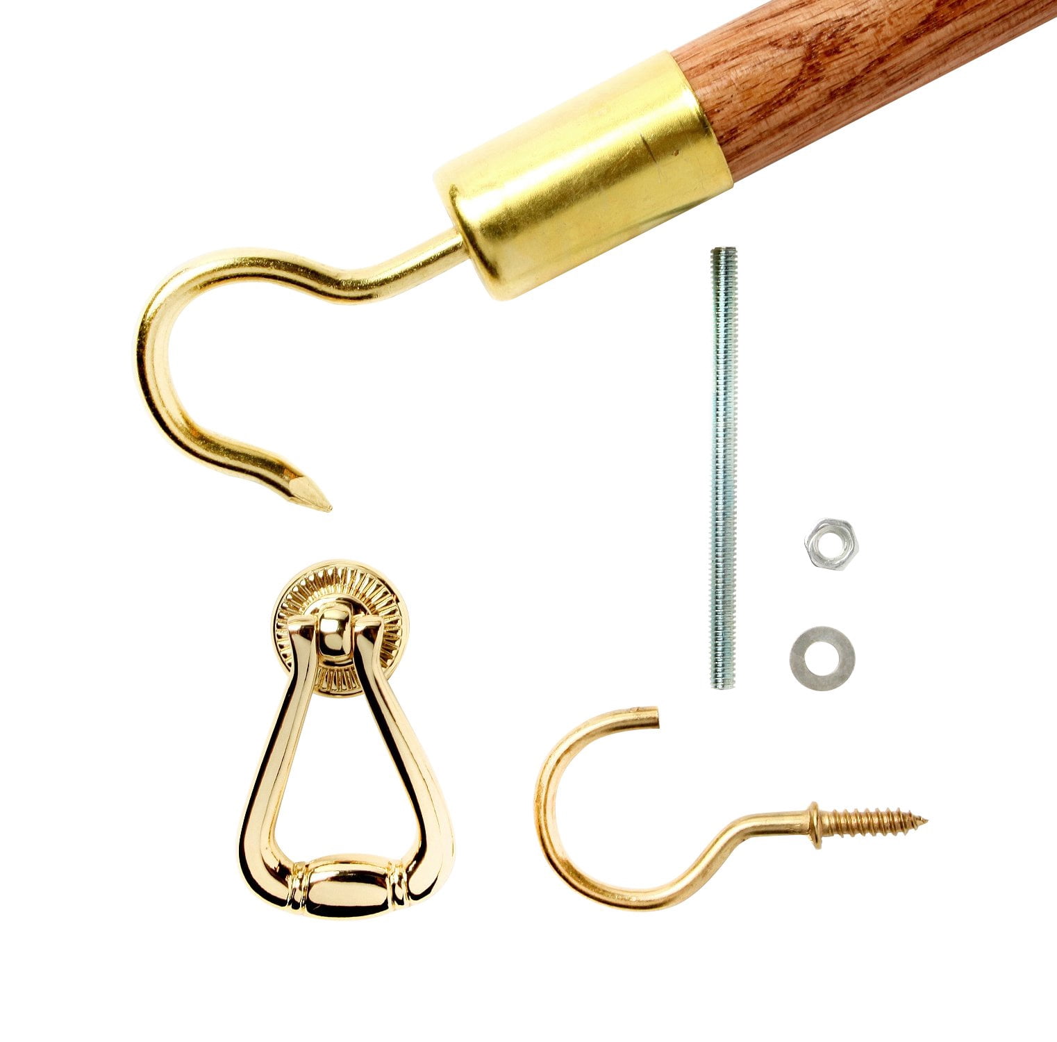 Attic Ease Brass Rod AEPSB Ladder Pull System Kit Finish - Walmart.com