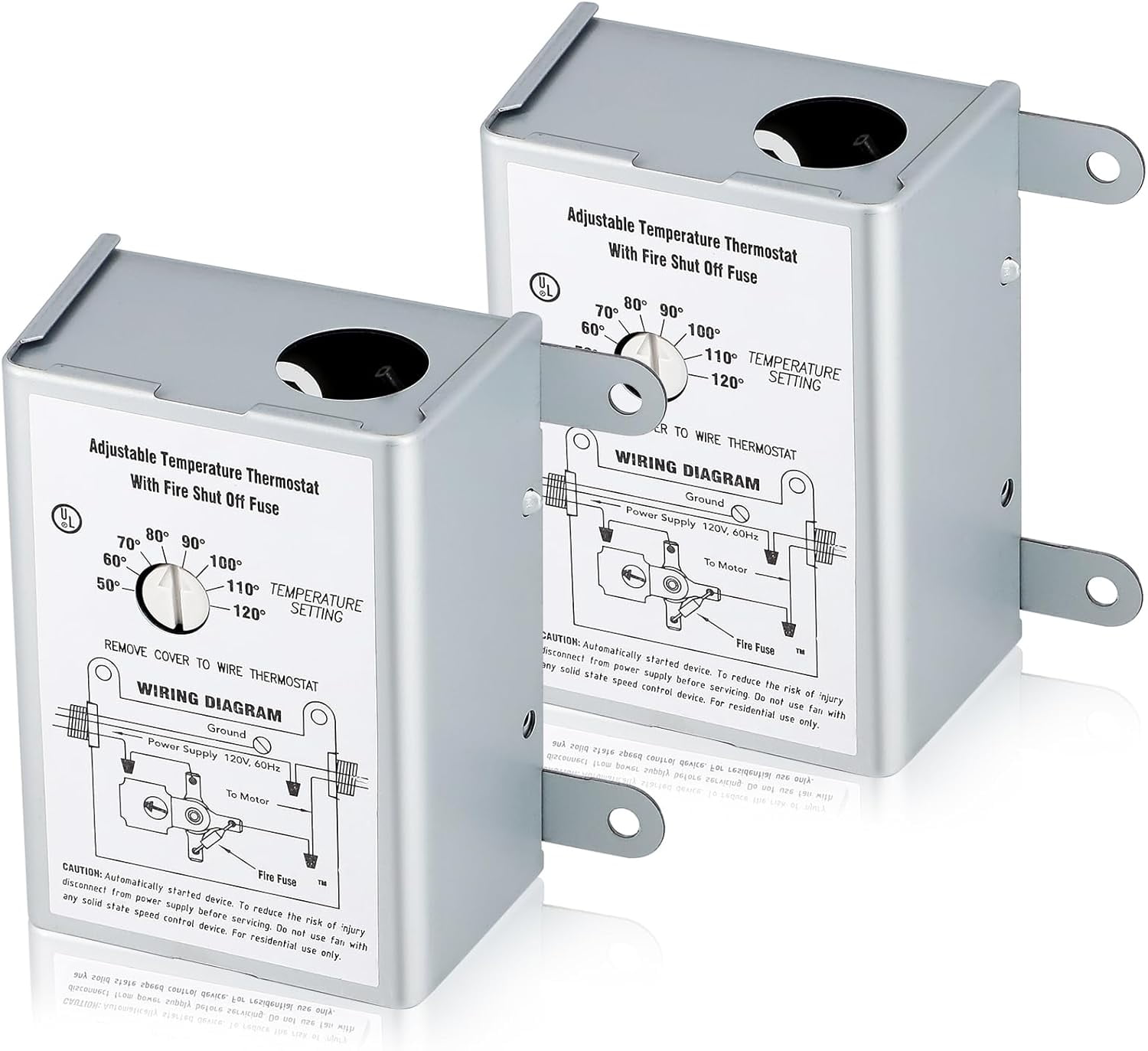 Attic Fan Thermostat Control with Fire Shut Off Fuse, Replacement ...