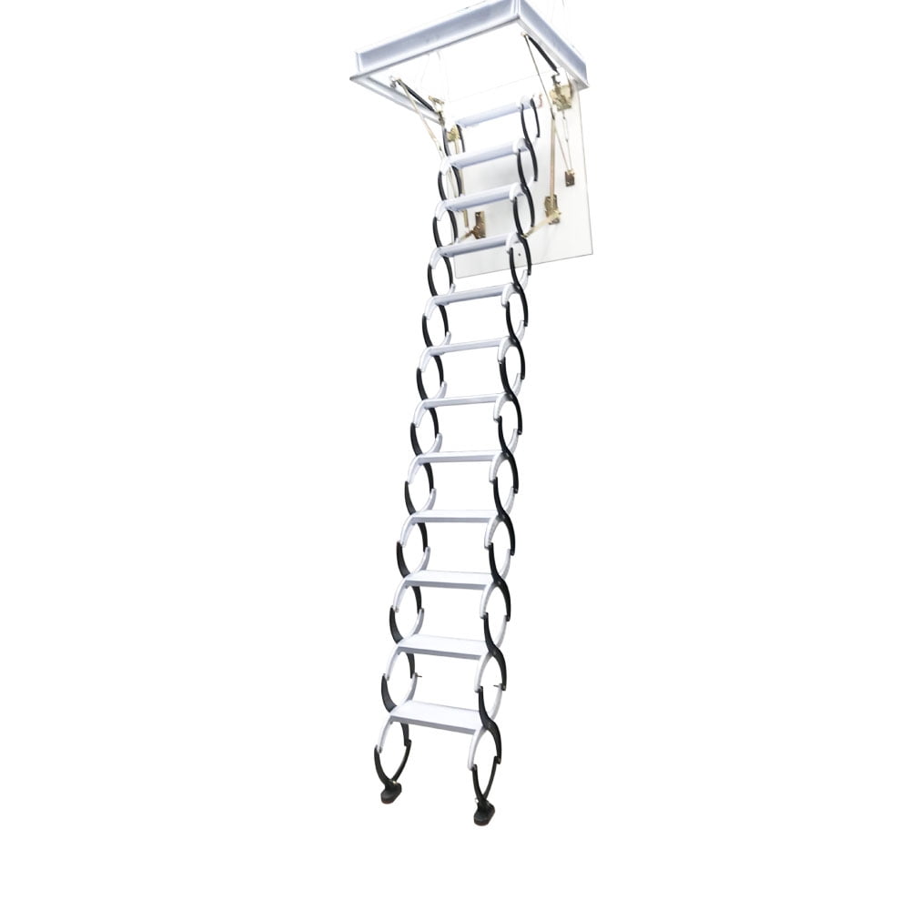 Attic Folding Loft Pull Down Ceiling Ladder Stairs Black Telescopic ...