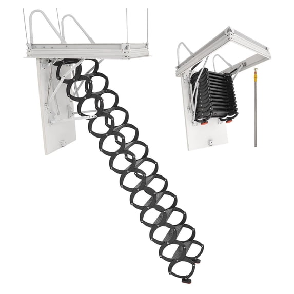 Attic Ladder 660LBS Capacity - Fits 9.5-10.2ft Ceiling - 39.4x27.5in ...
