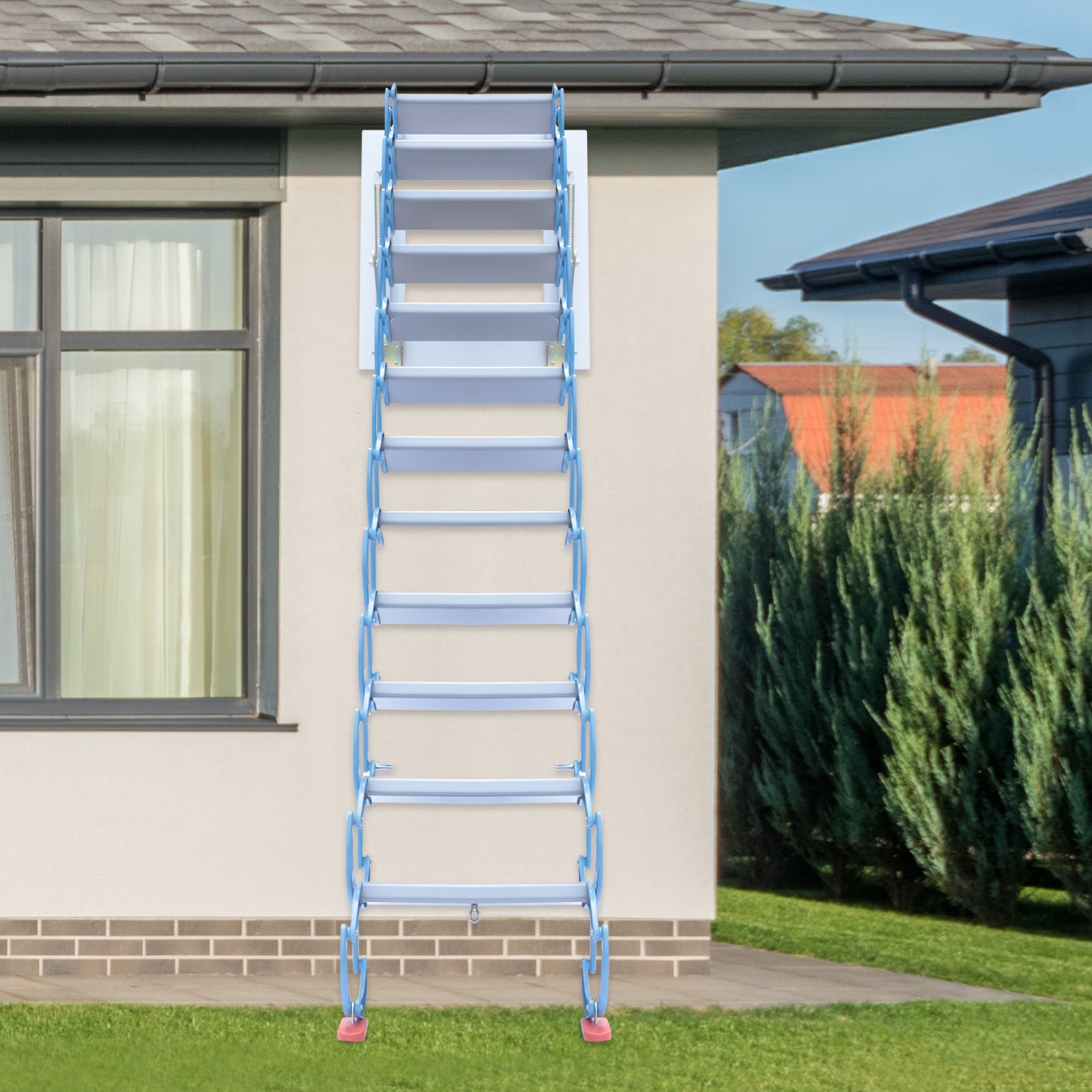 Attic Ladder Pull Down Folding Stairs Steps Ceiling Door Access Loft ...