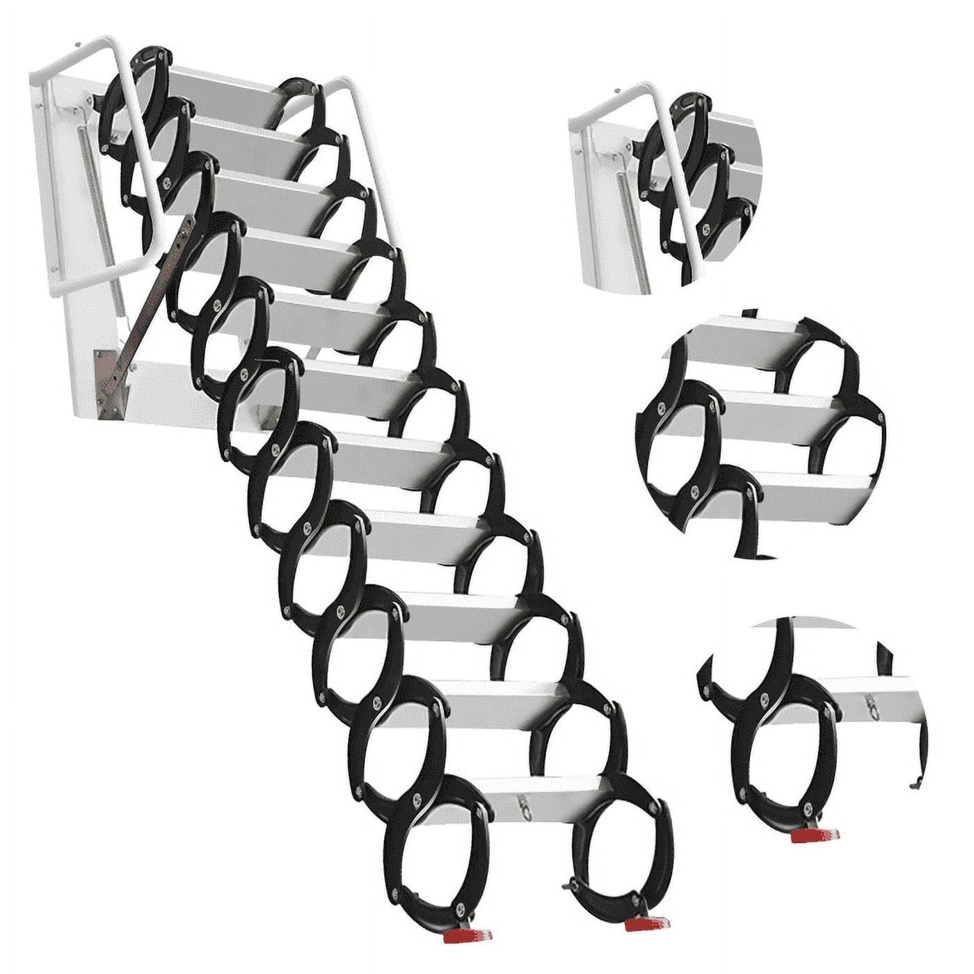 Attic Ladder Pull Down System 10Ft, 700LBS Collapsible Stairs, Anti ...