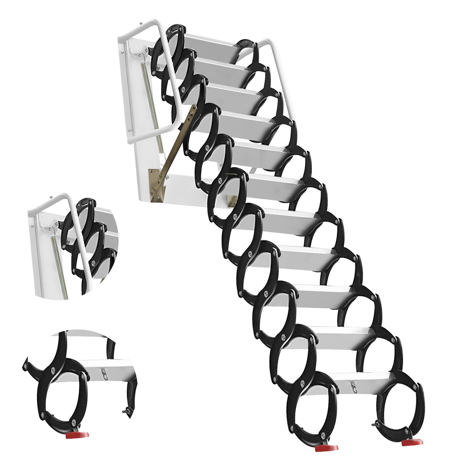 Attic Ladder Pull Down System, 10Ft Wall Mounted Folding Pull Down ...