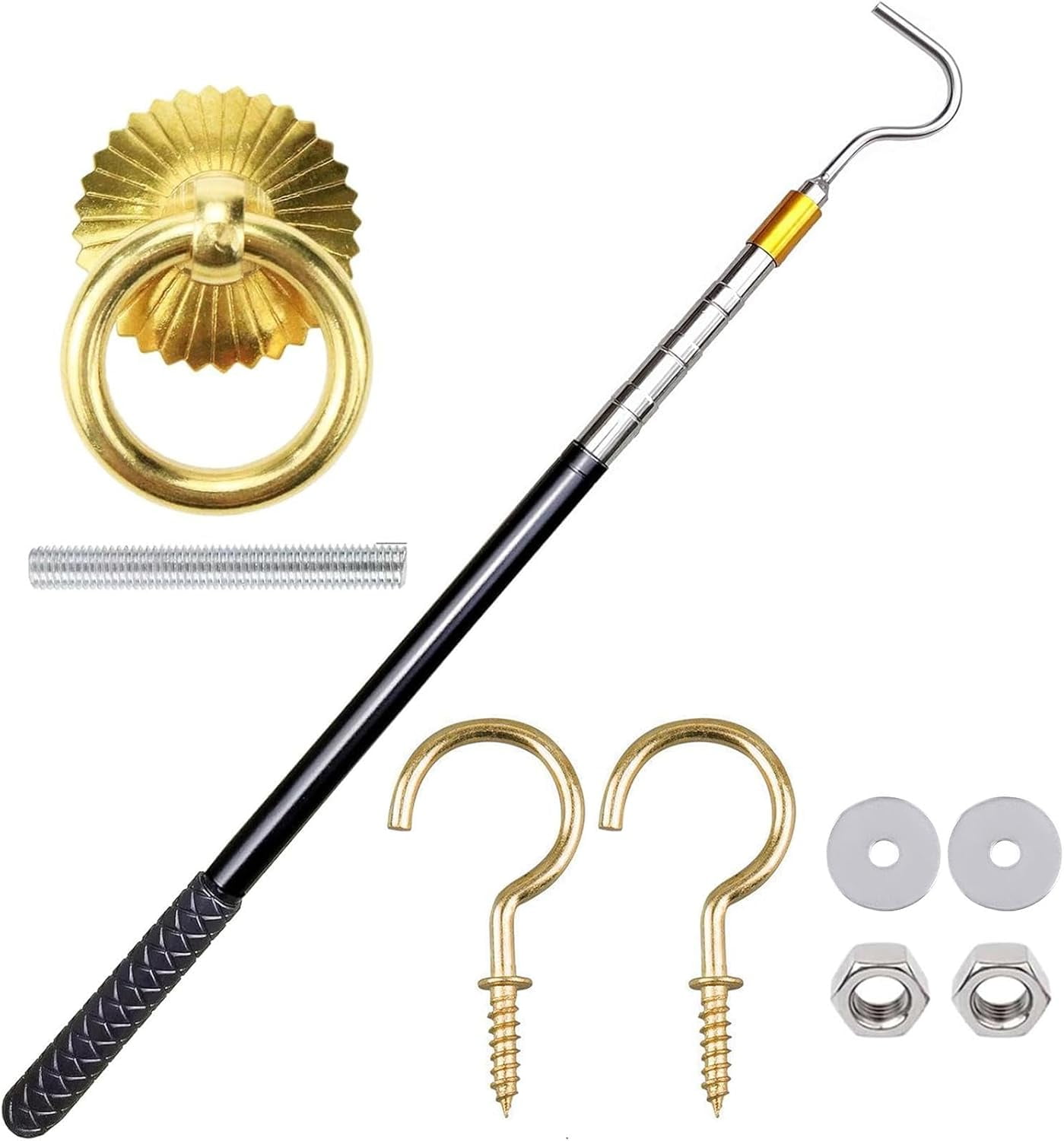 Attic Ladder Pull System Kit, Adjustable Attic Ladder Pull Down System ...