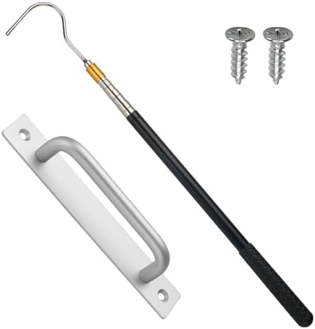 Attic Pull-Down Hook Kit with Adjustable Telescopic Rod and Ladder Door ...
