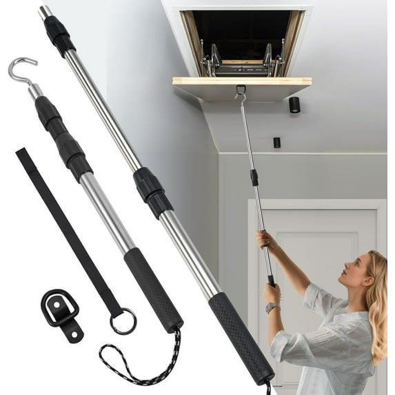 Attic Pull Down Hook, Extendable Attic Pull Rod, Attic Ladder Pull Down ...