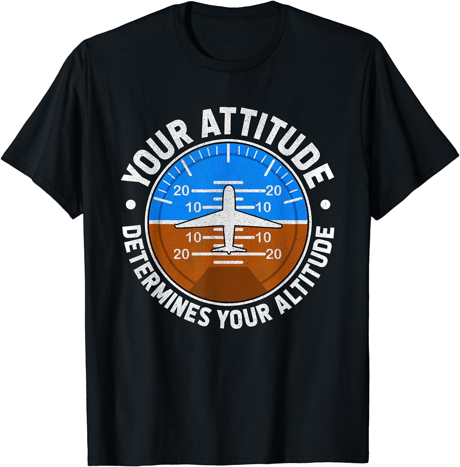 Attitude Altitude Aviation Positive Motivational Message T-Shirt Black Large - Walmart.com