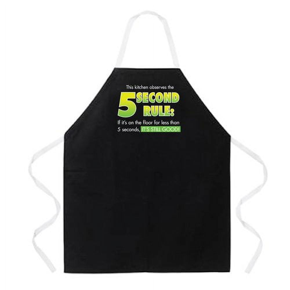 Attitude Aprons by L.A. Imprints 5 Second Rule Apron in Black - Walmart.com