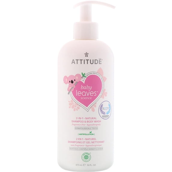 ATTITUDE Baby Leaves Science 2-In-1 Natural Shampoo Body Wash Fragrance ...