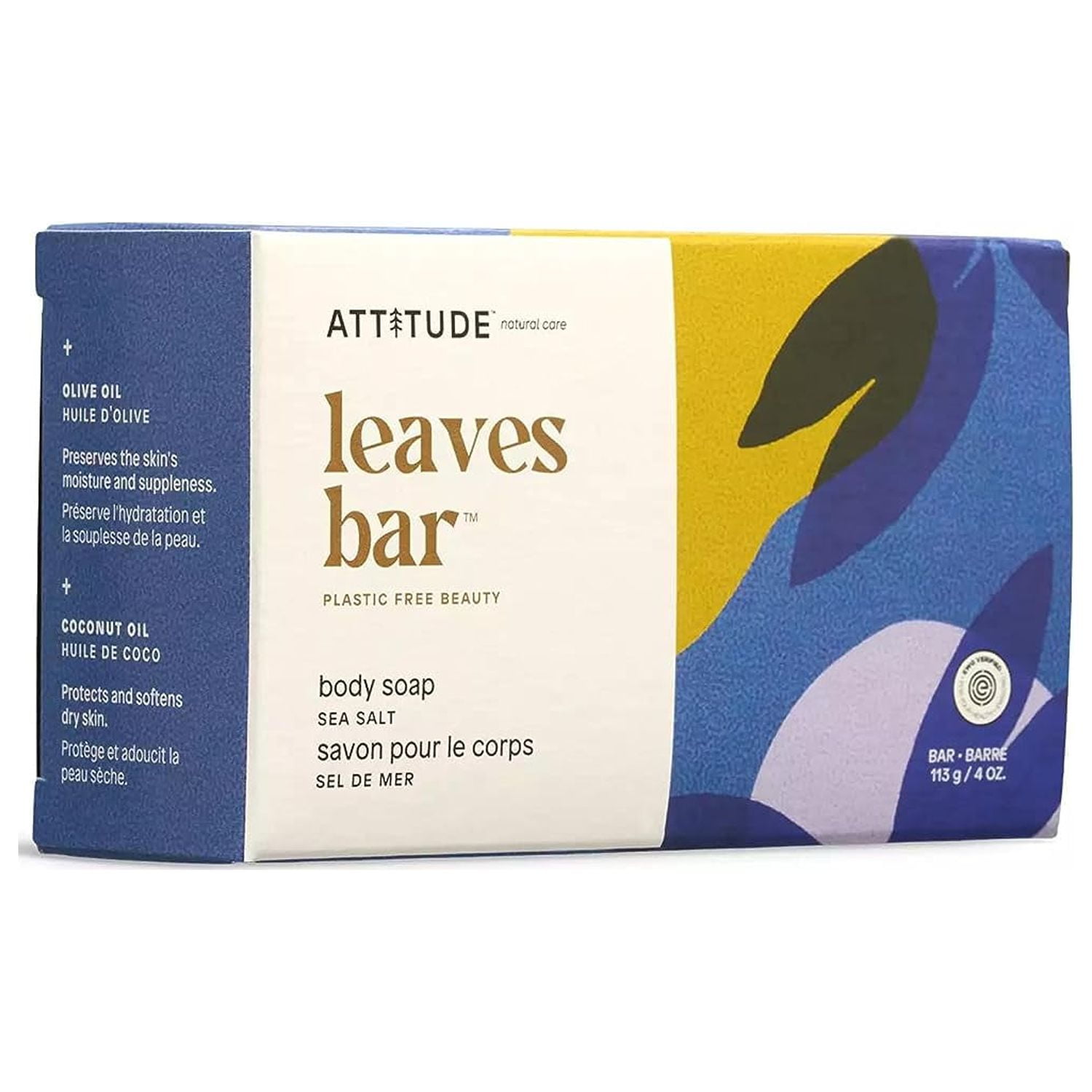 Attitude Bath and Shower Body Soap Bar, Sea Salt, 4 Oz, 6 Pack ...