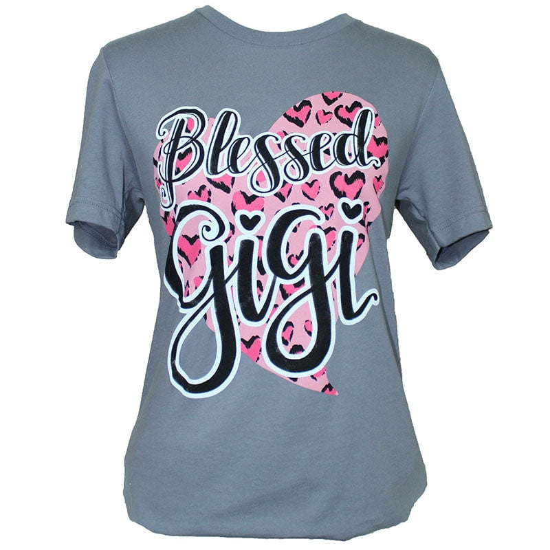 Attitude Blessed Gigi Heart Soft Canvas Front Print T-Shirt - Walmart.com