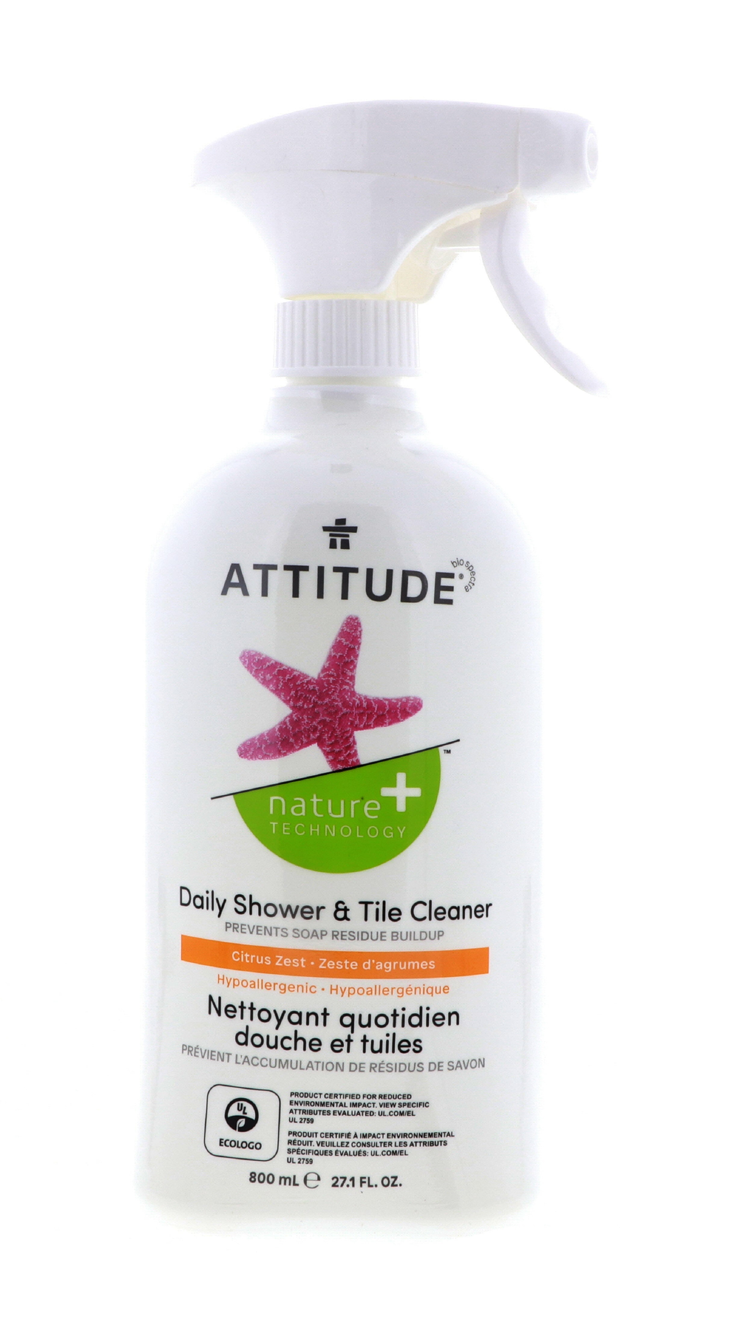 Attitude Daily Shower & Tile Cleaner, Citrus Zest, 27.1 oz - Walmart.com