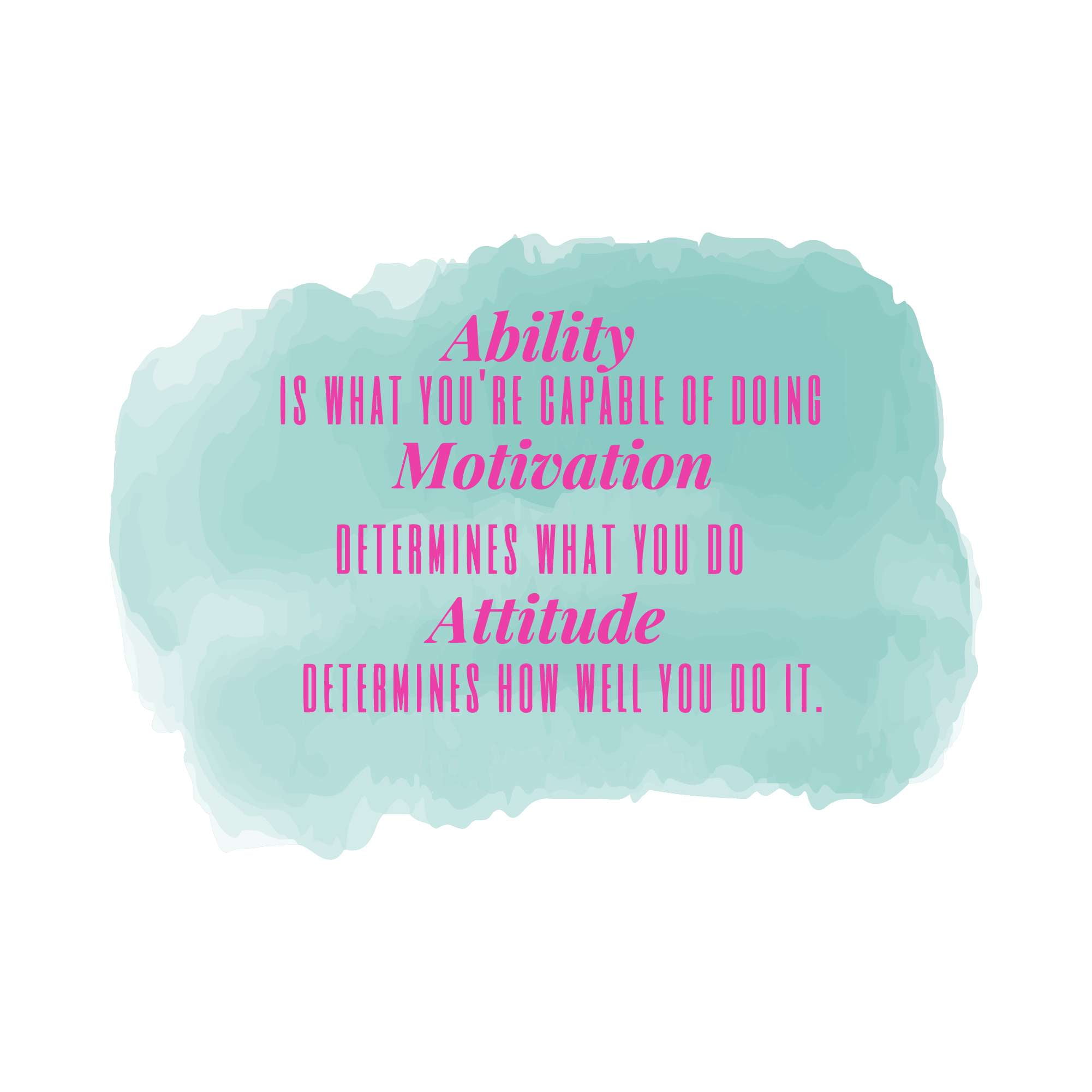 Attitude Determines How Well You Do Motivational Quote Inspiring Wall ...