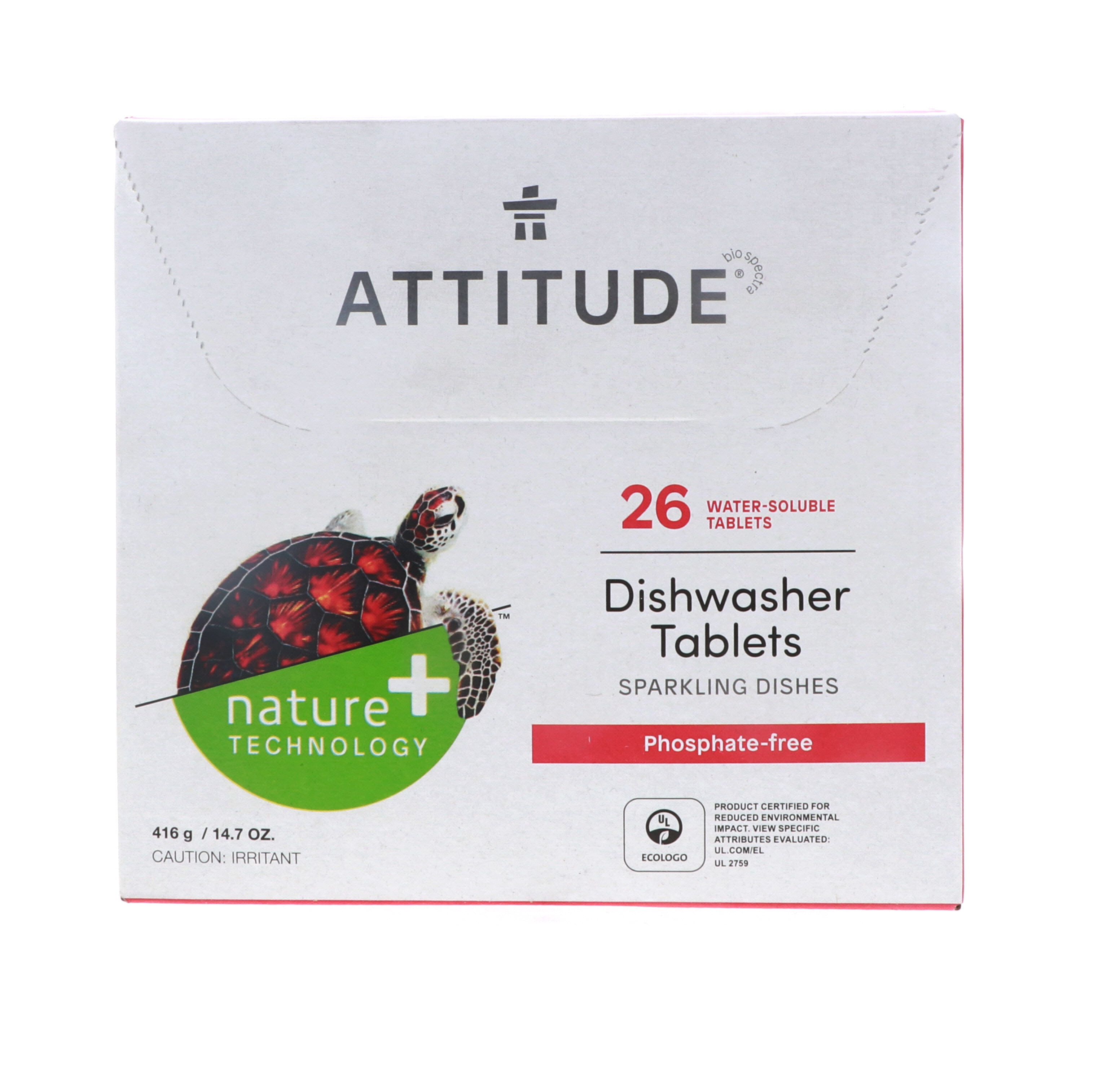 Attitude Dishwasher Tablets 26 Water-Soluble Tablets, Phosphate Free ...