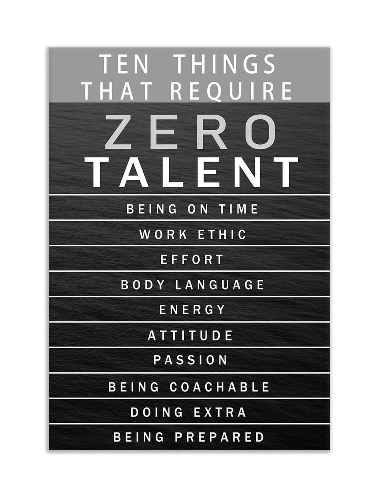 Attitude is Everything Wall Art, 10 Zero Talent Qualities & Inspiring ...