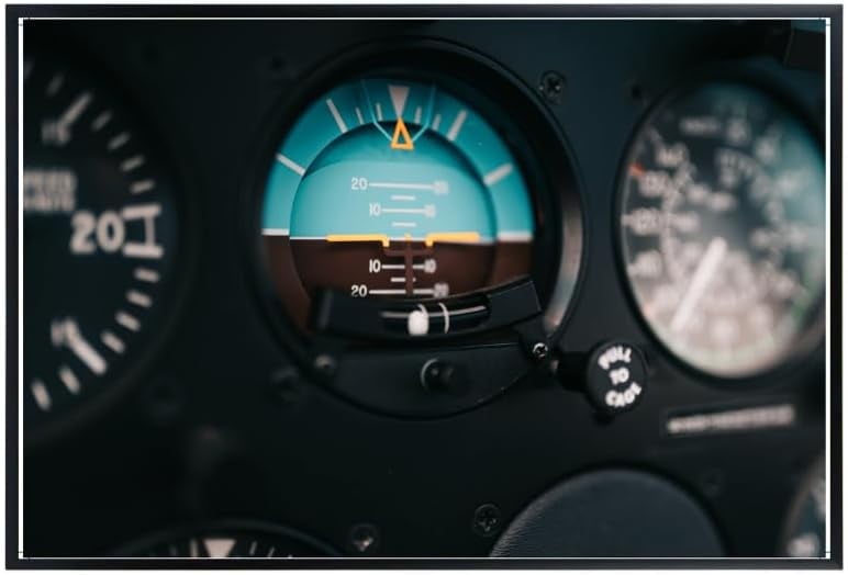 Attitude Indicator Cockpit Wall Art – Aviation Poster for Pilots and ...
