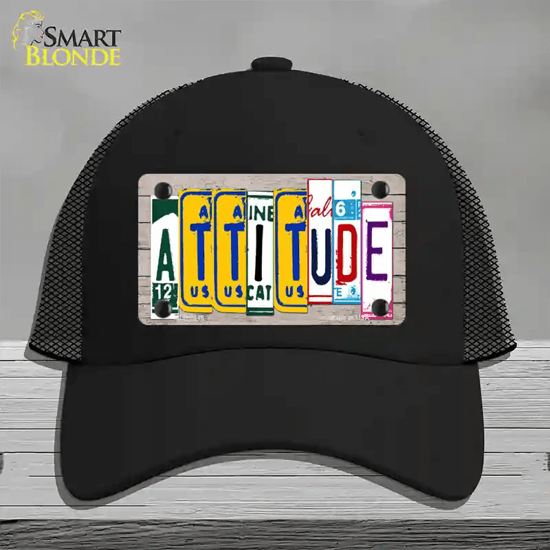 Attitude License Plate Art Wood Novelty License Plate Hat Mesh Black ...