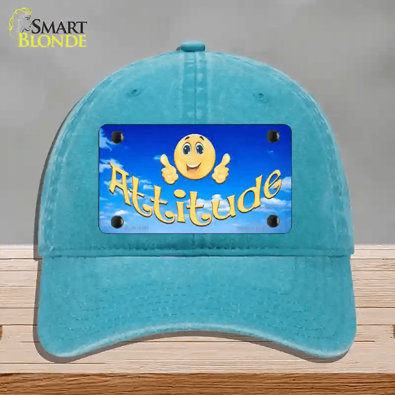 Attitude Novelty License Plate Hat Unconstructed Cotton Lake Blue ...