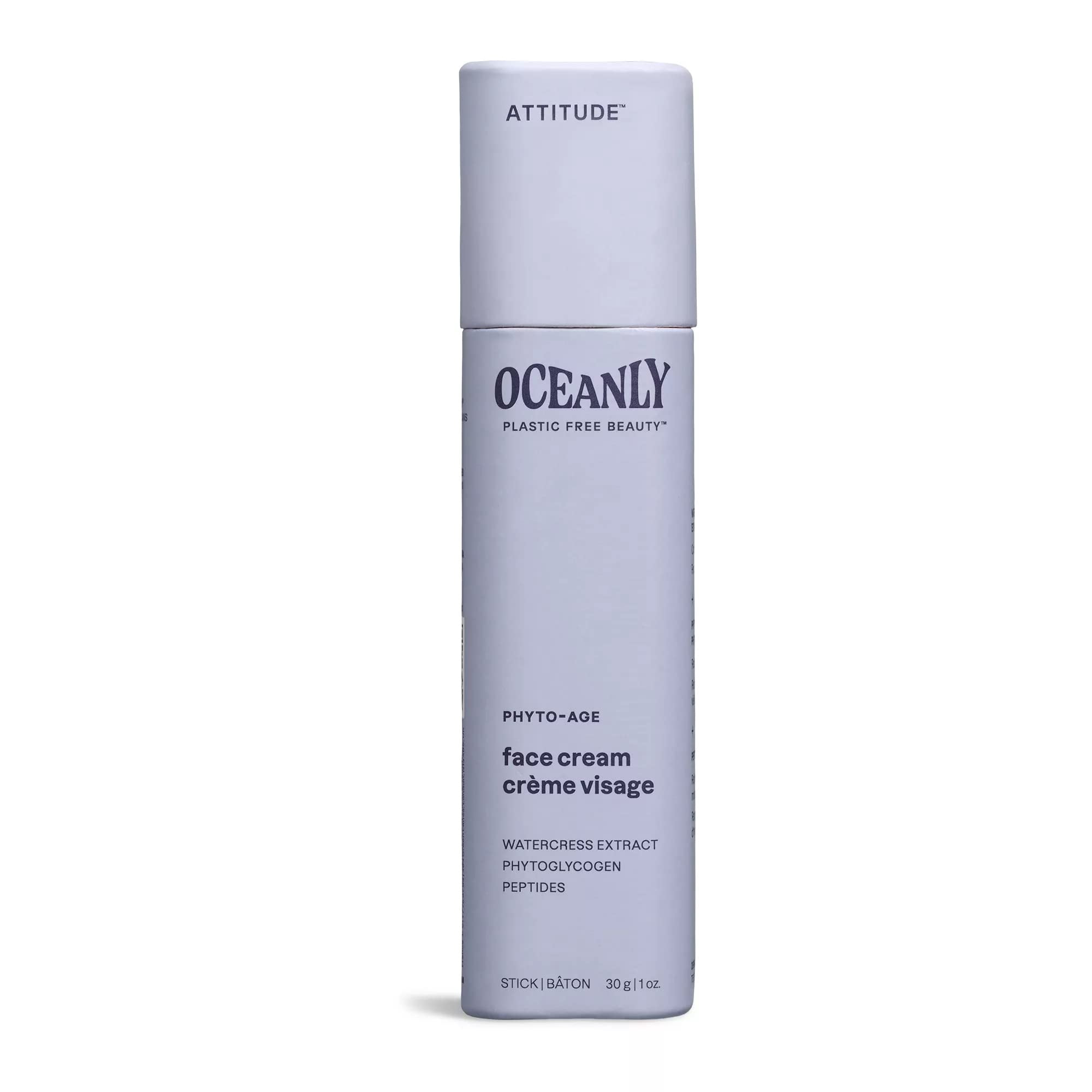 Attitude Oceanly Face Cream Bar, Ewg Verified, Plastic-Free, Plant And ...