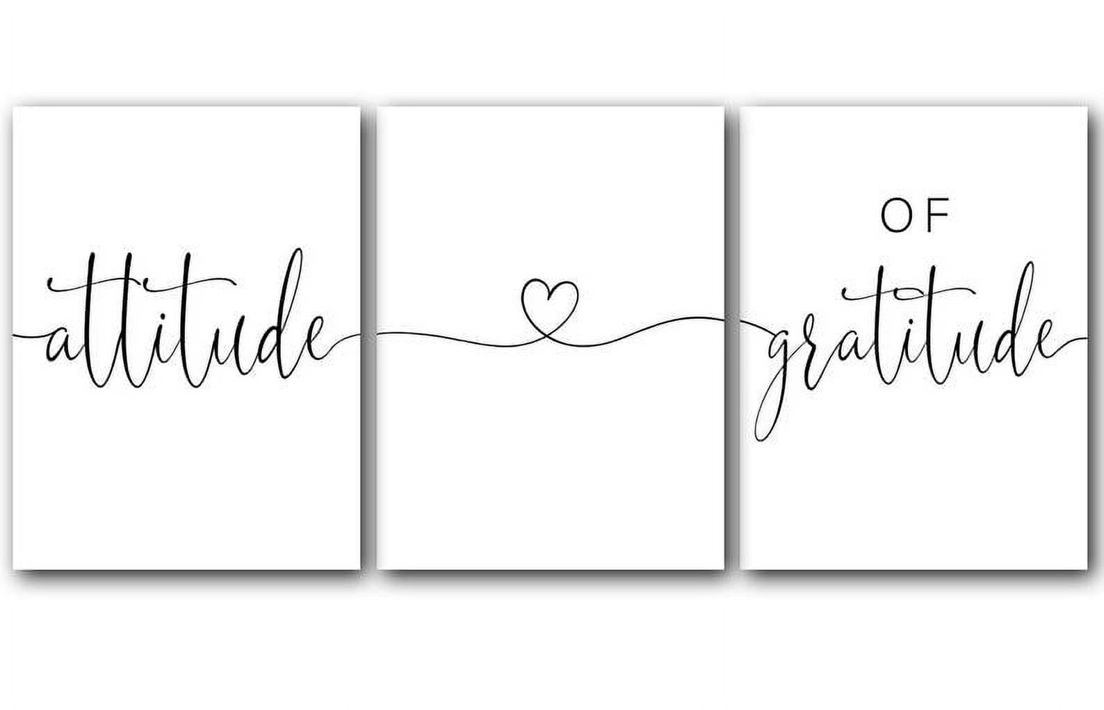 Attitude Of Gratitude, Set of 3 Poster Prints, Home Wall Décor ...