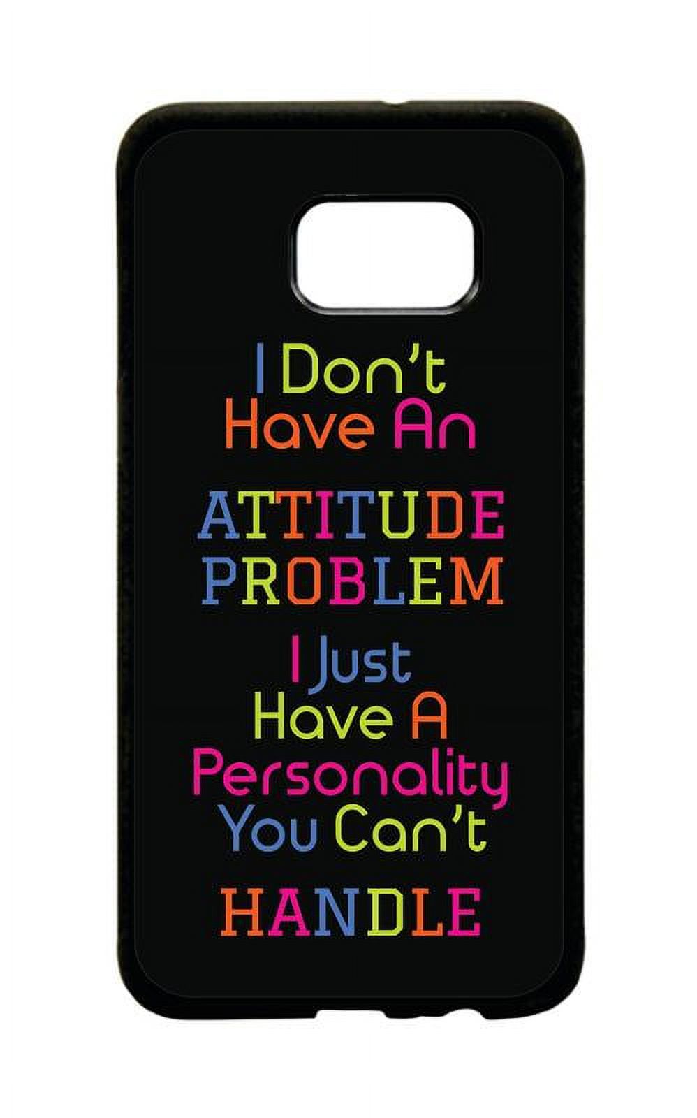 Attitude Quote in Color Novelty Design Black Rubber Thin Case Cover for ...