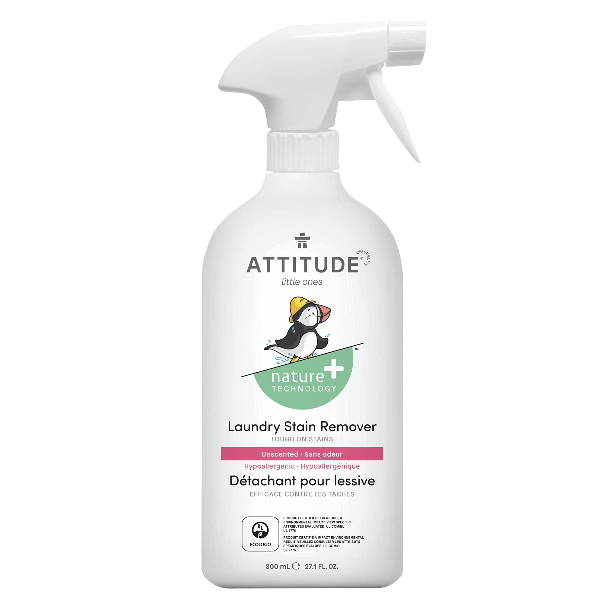 Attitude Sensitive Skin Care Natural Laundry Stain Remover, 27 Oz ...