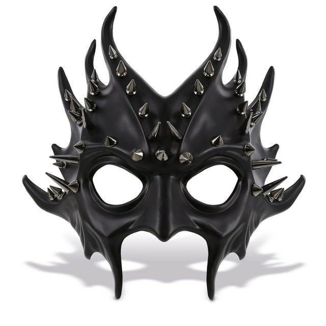 Attitude Studio Black Steampunk Metallic Devil Mask Costume Accessory ...