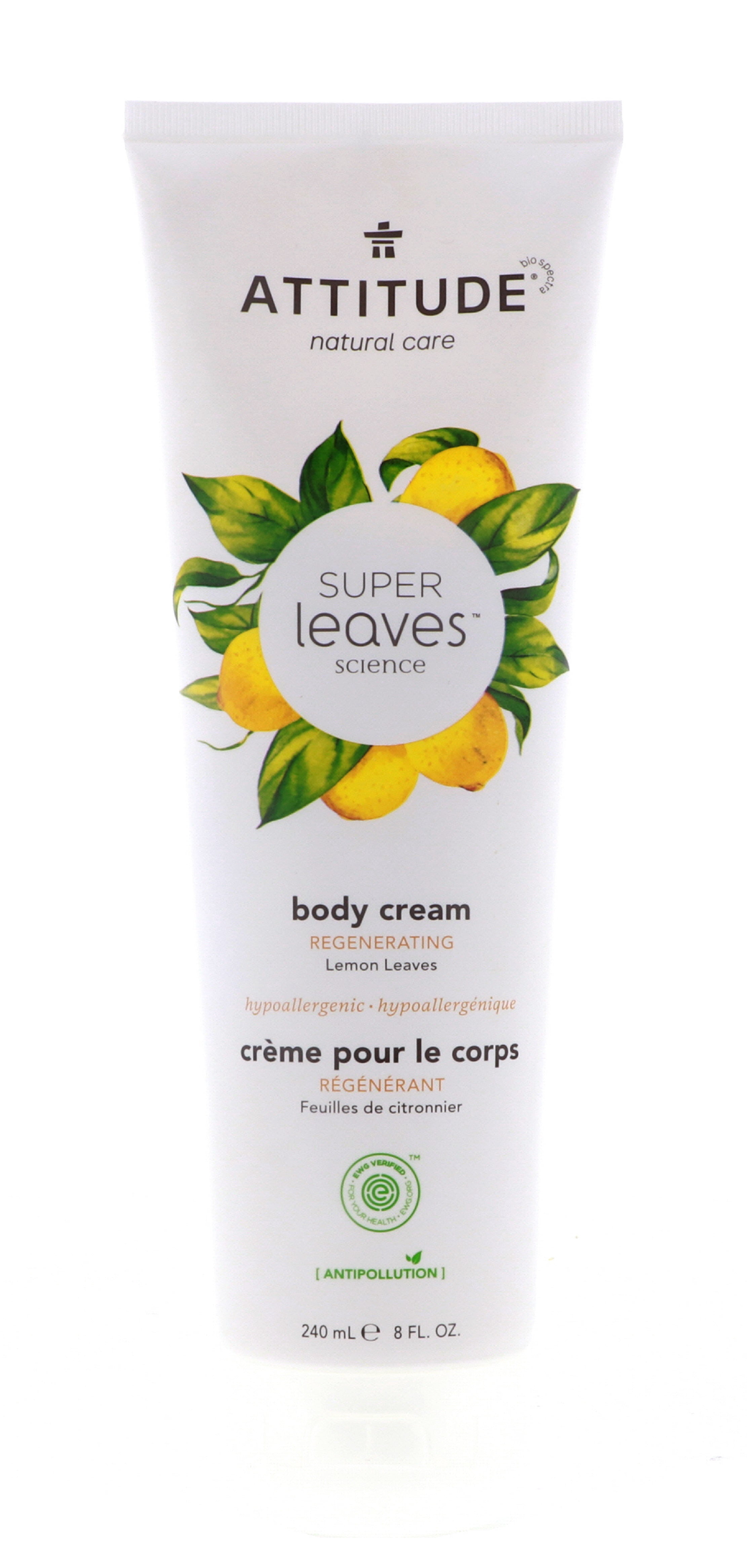 Attitude Super Leaves Regenerating Body Cream, Lemon Leaves, 8 oz 3 ...
