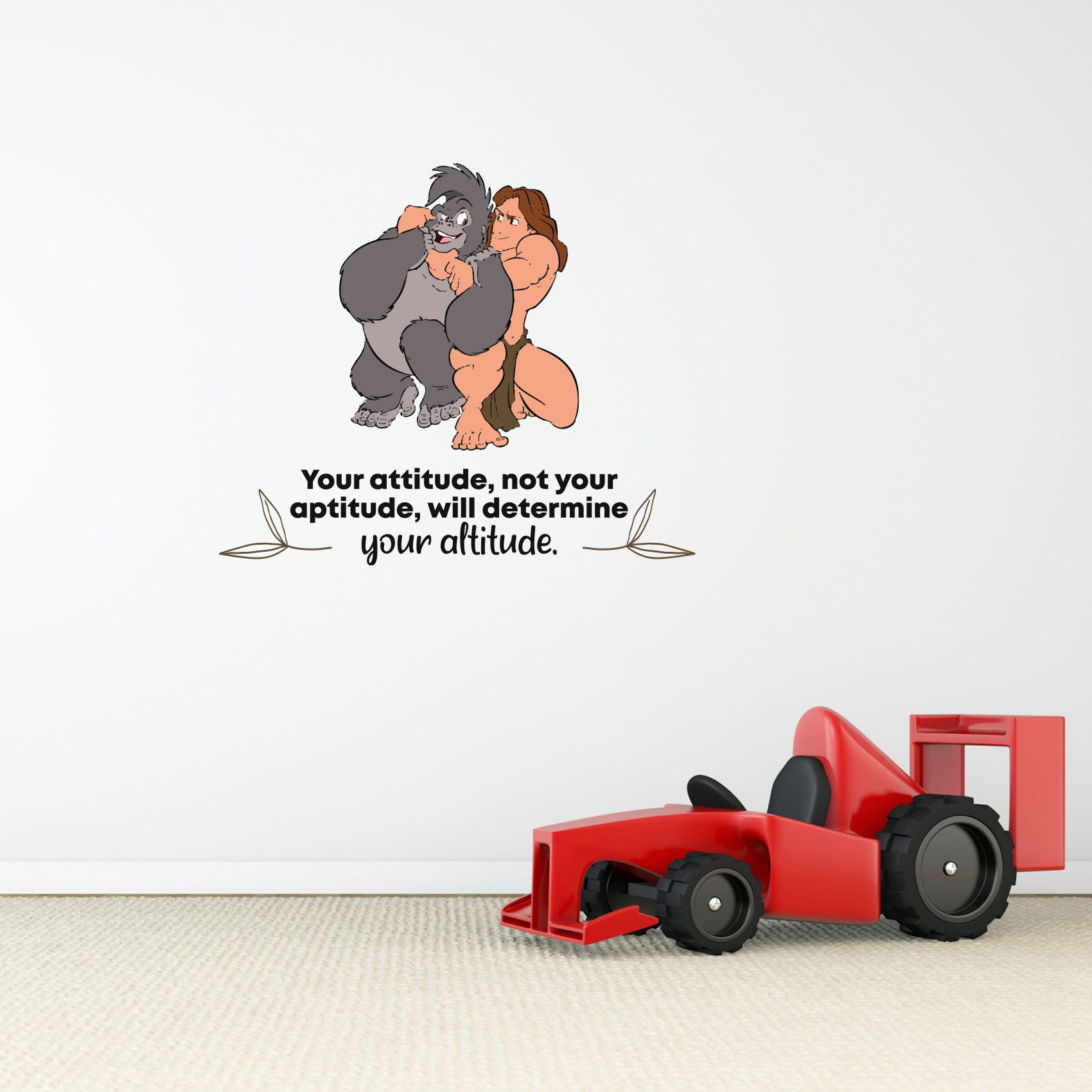 Attitude Tarzan Gorilla Life Quote Cartoon Quotes Decors Wall Sticker ...