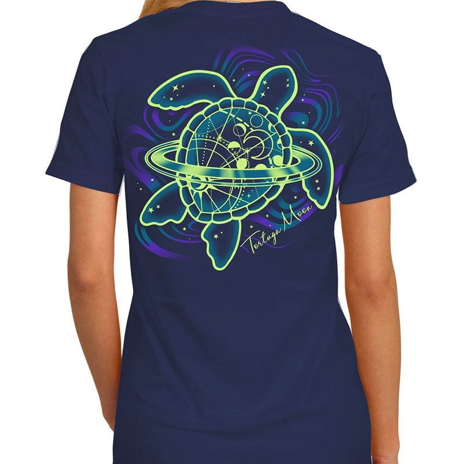 Attitude Tortuga Moon Space Turtle T-Shirt - Walmart.com