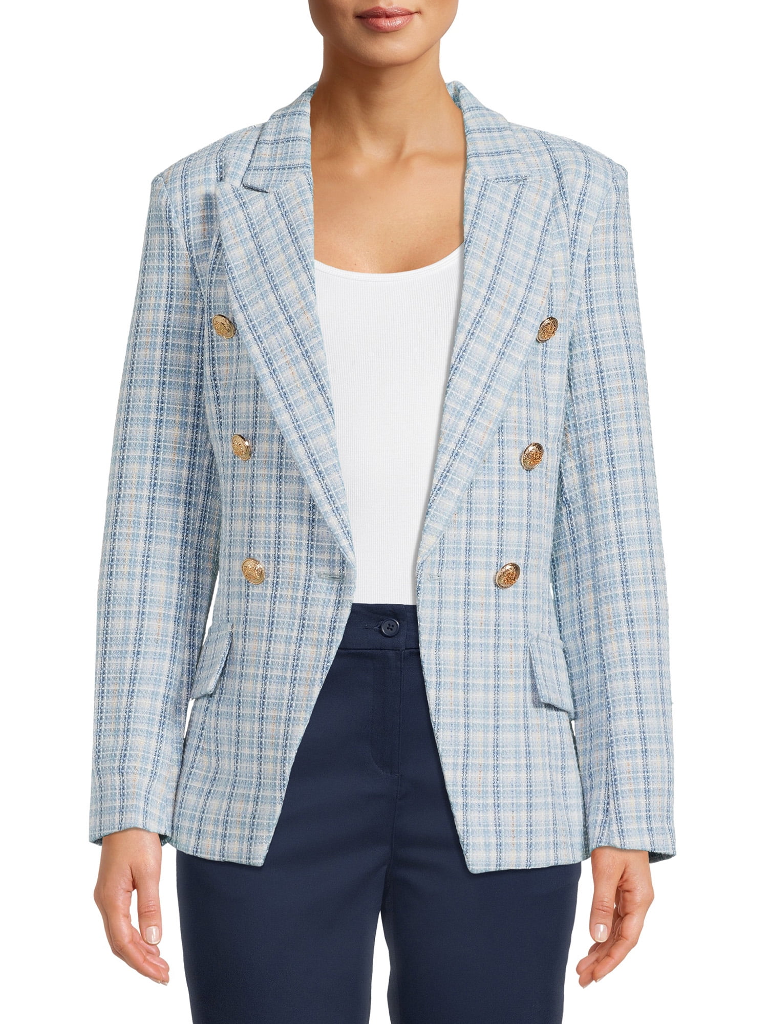 Attitude Unknown Women’s and Women’s Plus Ponte Blazer, Sizes XS-3X ...