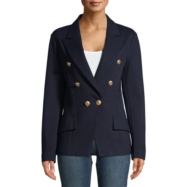 Attitude Unknown Women’s and Women’s Plus Ponte Blazer, Sizes XS-3X ...