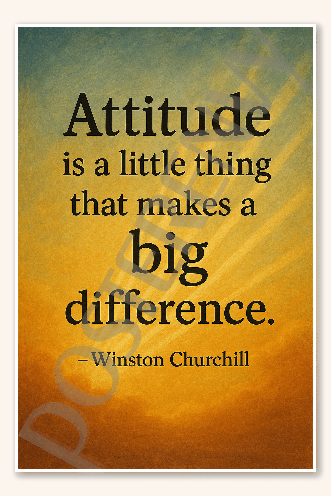 Attitude is a little thing that makes a big difference - Winston ...